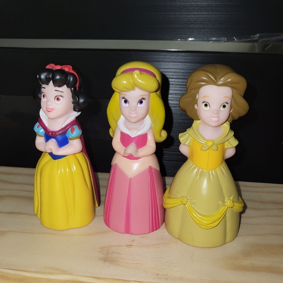 Disney | Toys | 3 Disney Princess Rubber Vinyl Bath Toys | Poshmark